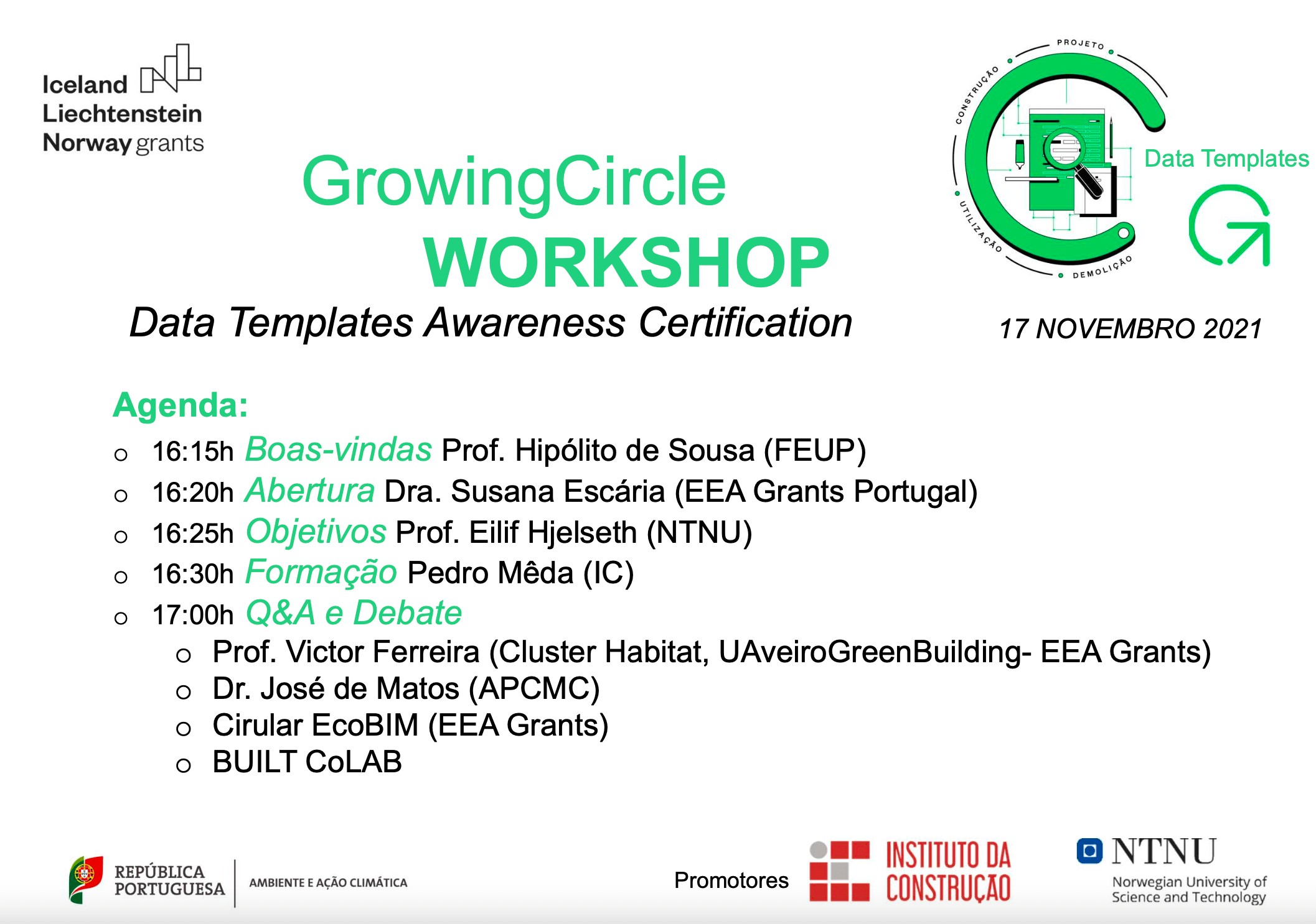 Nov 17 | GrowingCircle Workshop: "Data Templates Awareness ...